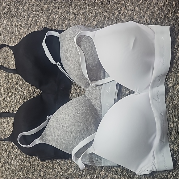 PINK Victoria's Secret | Intimates & Sleepwear | 3 Nwot Vs Pink Bras ...